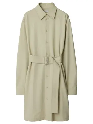 Burberry Belted Cut-out Shirt Dress - Neutrals