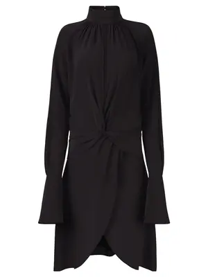 Nina Ricci High-neck Midi Dress - Black