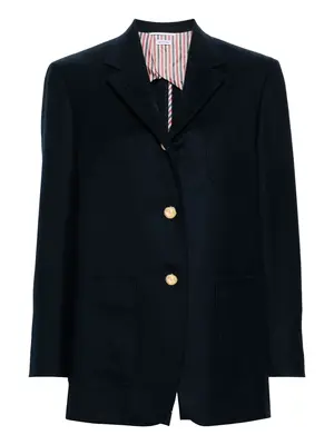 Thom Browne Single-breasted Wool Blazer - Blue