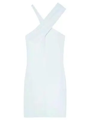 COURREGES Criss-cross Jersey Mini Dress - Blue