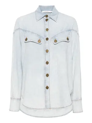 Zimmermann Drop-shoulder Denim Shirt - Blue
