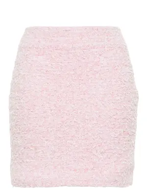 Balenciaga Tweed Bouclé Mini Skirt - Pink