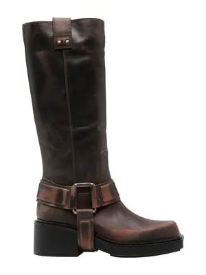 VIC MATIE Saddle Calf-length Boots - Brown