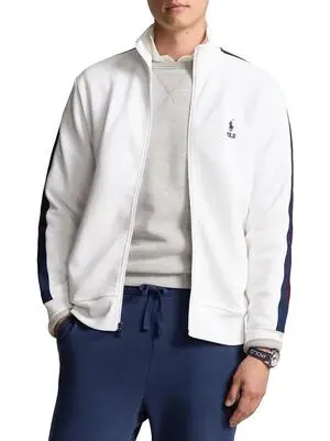 Polo Ralph Lauren Colorblock Knit Track Jacket - White Multi