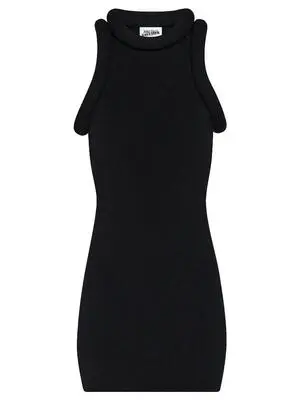 Jean Paul Gaultier Short Dress With Foam Detail - Black