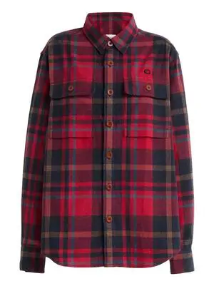 COACH Restored Flannel Shirt - Red/navy