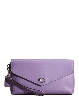 COACH Wyn Clutch Silver/washed Plum