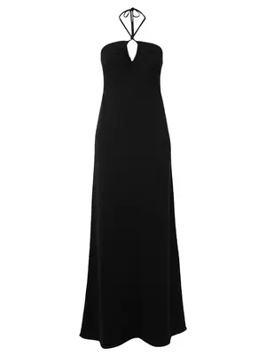 Proenza Schouler Cotton-blend Halterneck Maxi Dress - Black