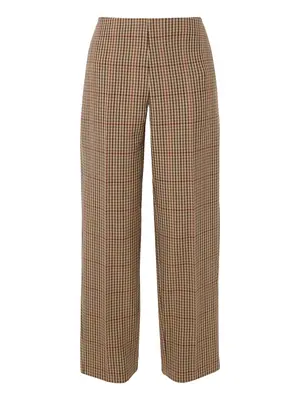 DRIES VAN NOTEN Dries Van Noten Checked Wool Straight-Leg Pants
