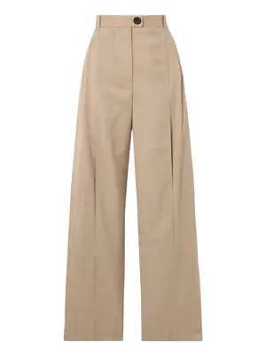 PETER DO Cutout Wool-blend Trousers - Neutrals