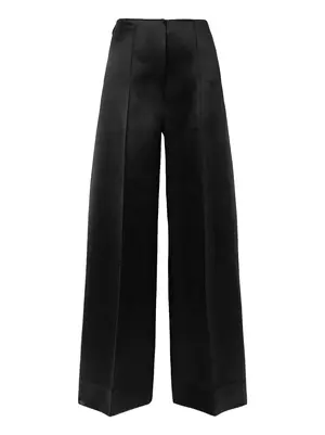 PETER DO Satin Wide-leg Pants - Black