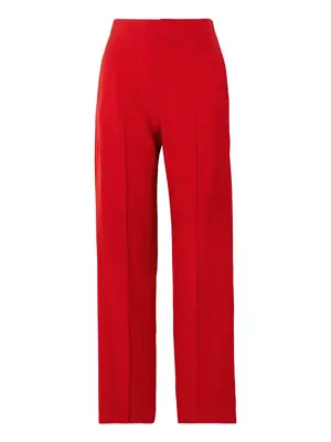 Victoria Beckham Woven Tapered Pants - Red