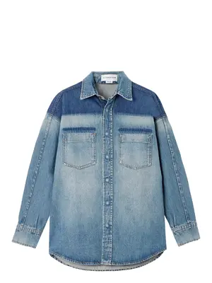 Victoria Beckham Oversized Denim Shirt - Blue