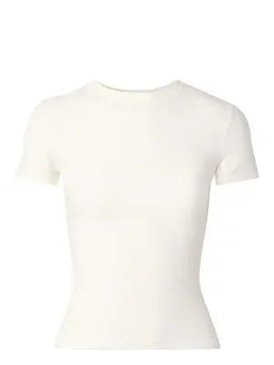 SKIMS Stretch-cotton Jersey T-shirt - Ivory