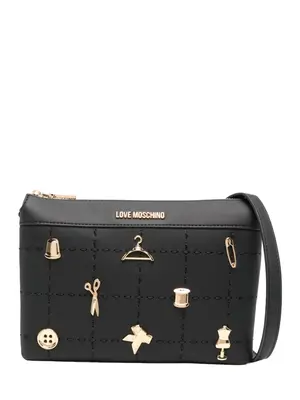 Moschino Logo-lettering Crossbody Bag - Black