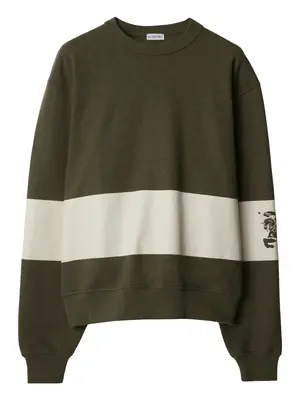 Burberry Striped Cotton Jumper - Green