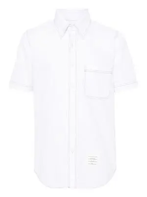 THOM BROWNE Decorative-stitch Cotton Shirt