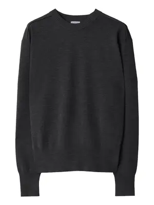 Burberry Mélange-effect Wool Jumper - Grey