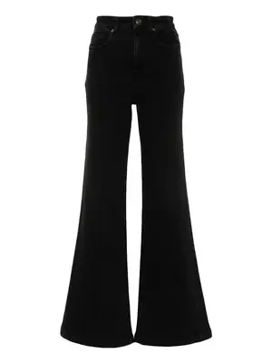 TWINSET High-rise Flared Jeans - Black