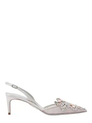 Rene Caovilla René Caovilla 50mm Veneziana Slingback Pumps Grey