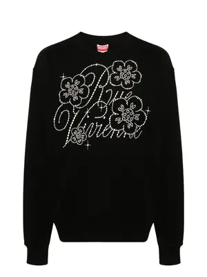Kenzo Constellation-embroidered Cotton Sweatshirt - Black