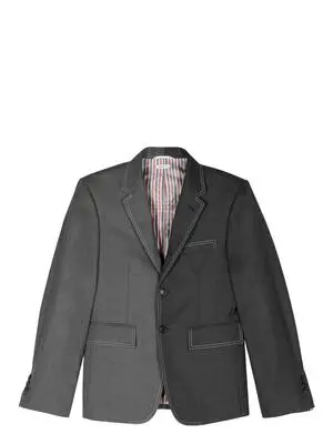 Thom Browne Single-breasted Wool Blazer - Grey
