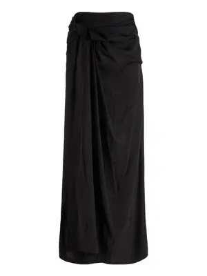 Bally Asymmetric Ruffled Ankle-length Skirt - Black