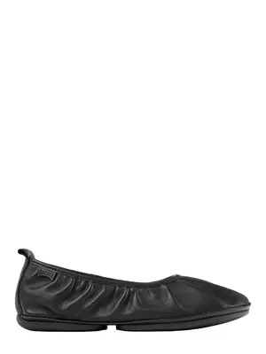 Camper Leather Ballerina Flats - Black