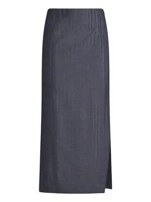Etro Stripe-jacquard Wool Pencil Skirt - Blue