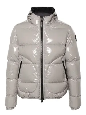Herno Patent Hooded Puffer Jacket - Grey