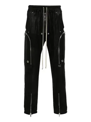 Rick Owens Bauhaus Leather Cargo Trousers - Black