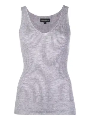Cashmere In Love Ribbed Tank Top - Grey