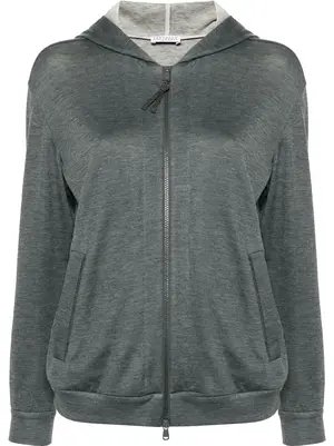 Brunello Cucinelli Monili-detail Hoodie - Grey
