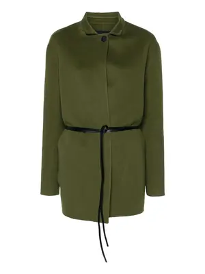 Fabiana Filippi Belted Single-breasted Coat - Green