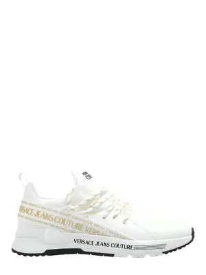 Versace Dynamic Logo-strap Sneakers - White