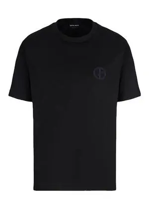 Giorgio Armani Cotton Interlock Crew-neck T-shirt - Black