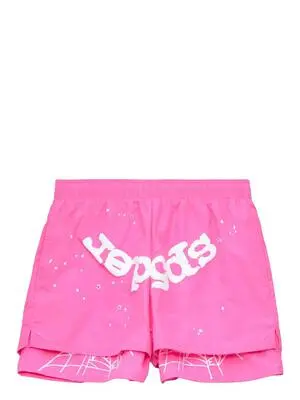 SP5DER Og Web Double Layer Short - Pink