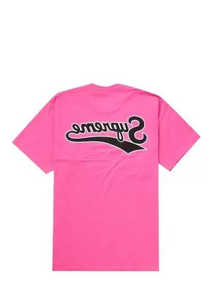 Supreme Backwards Tee Shirt - Fuchsia