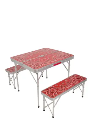 Supreme Coleman Folding Table Set - Red