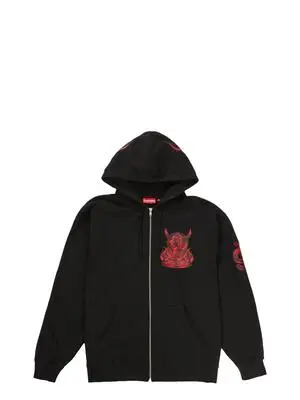 Supreme Demon Zip Up Hoodie - Black