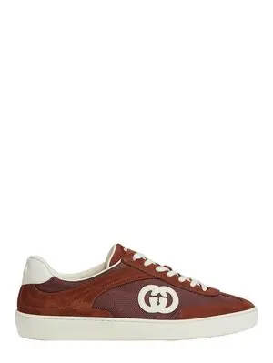Gucci Interlocking G Suede Sneaker - Bordeaux Suede