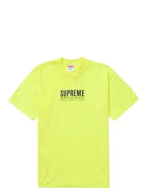 Supreme Paris Tee Shirt - Fluorescent Yellow