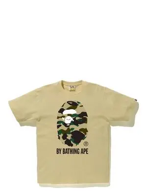 A BATHING APE 1st Camo By Bathing Tee Shirt Beige/yellow