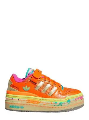 Adidas Forum Lo Triple Platform Sneakers - Impact Orange/gold Metallic/semi Solar Orange