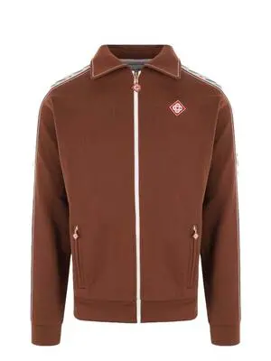 Casablanca Laurel Technical Jersey Fullzip Sweatshirt - Brown