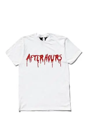 THE WEEKND X Vlone After Hours Blood Drip Tee Shirt - White