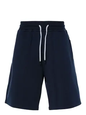 Brunello Cucinelli Drawstring Waist Jersey Track Shorts - Blue