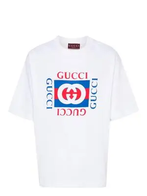 Gucci Interlocking G-print Cotton T-shirt - White
