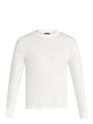TOM FORD Knitted Long-sleeve Shirt - White