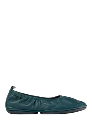 Camper Right Nina Leather Ballerinas - Green